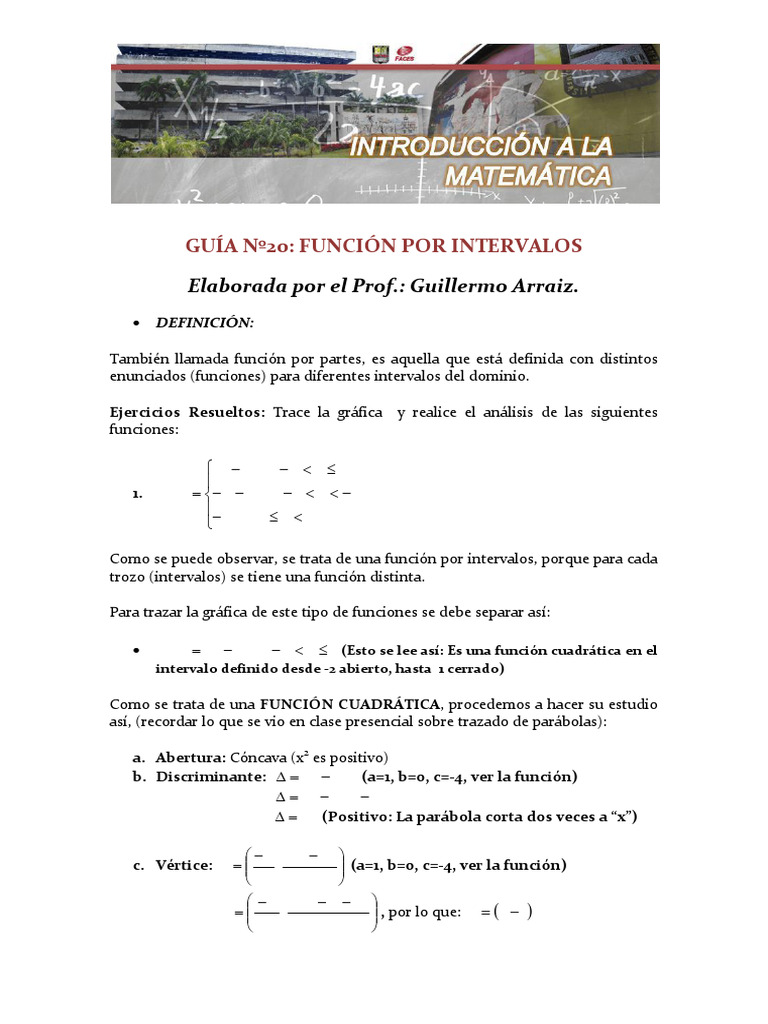 Función Por Intervalos | PDF | Intervalo (Matemáticas) | Matemáticas
