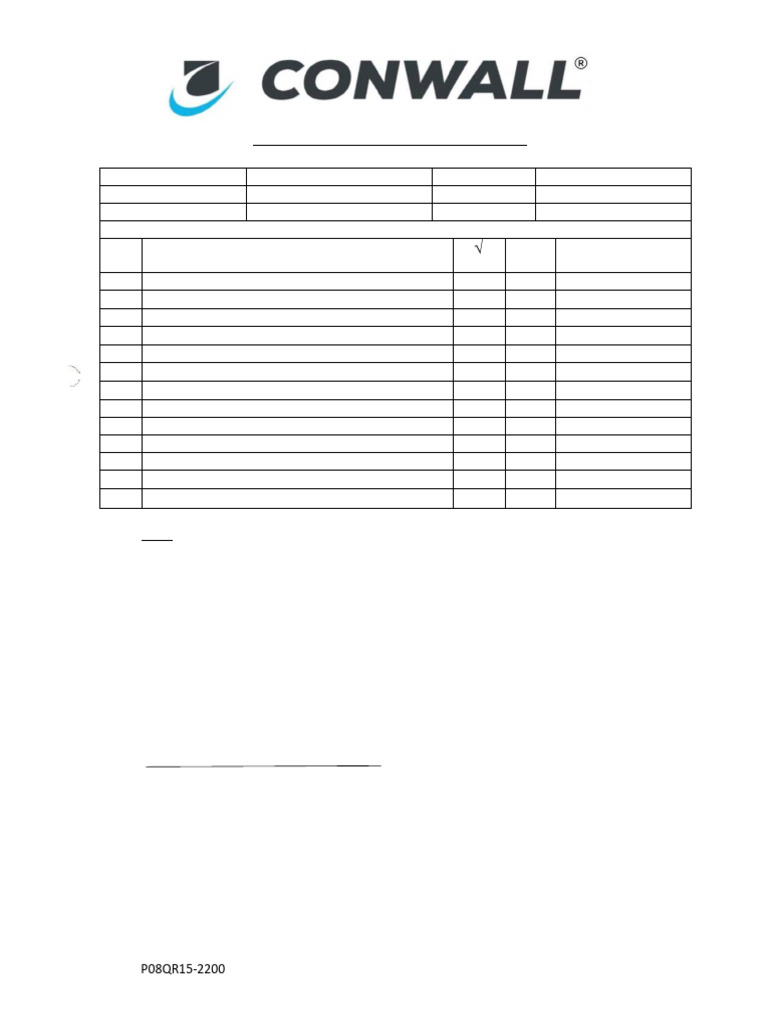 P08QR15 - 2200 Power ToolS Checklist | PDF