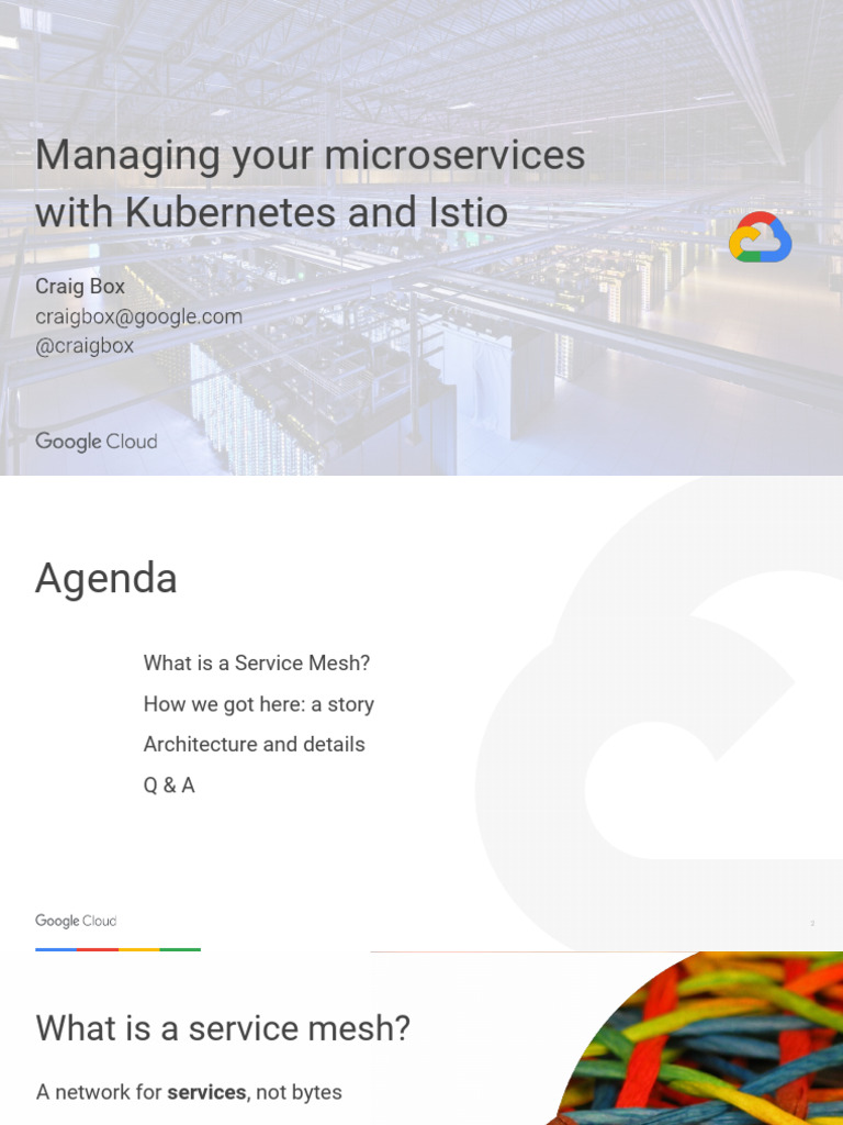 Craig Box - Managing Your Microservices With Kubernetes and Istio | PDF ...