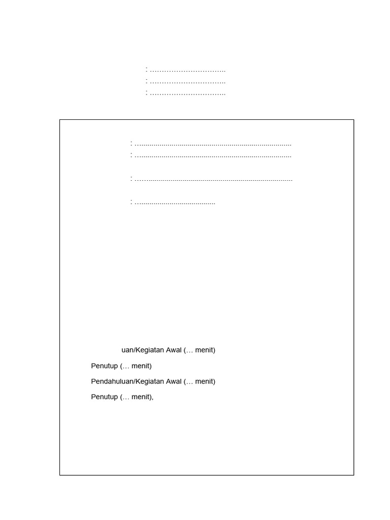 Format RPP Kurmer | PDF