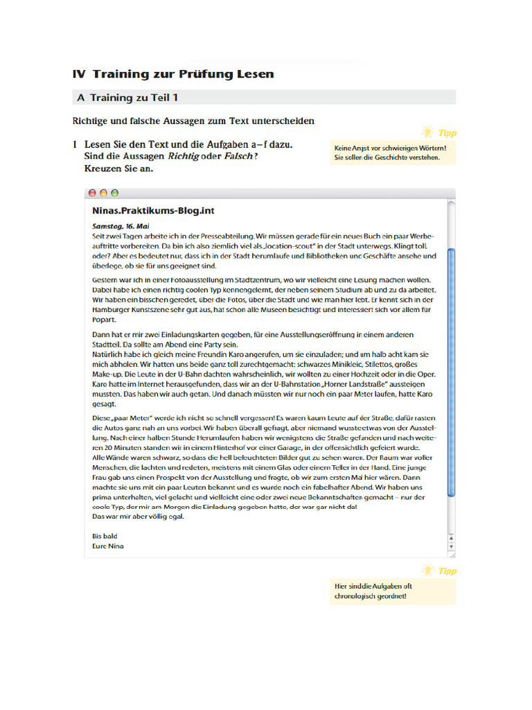 Training Lesen | PDF