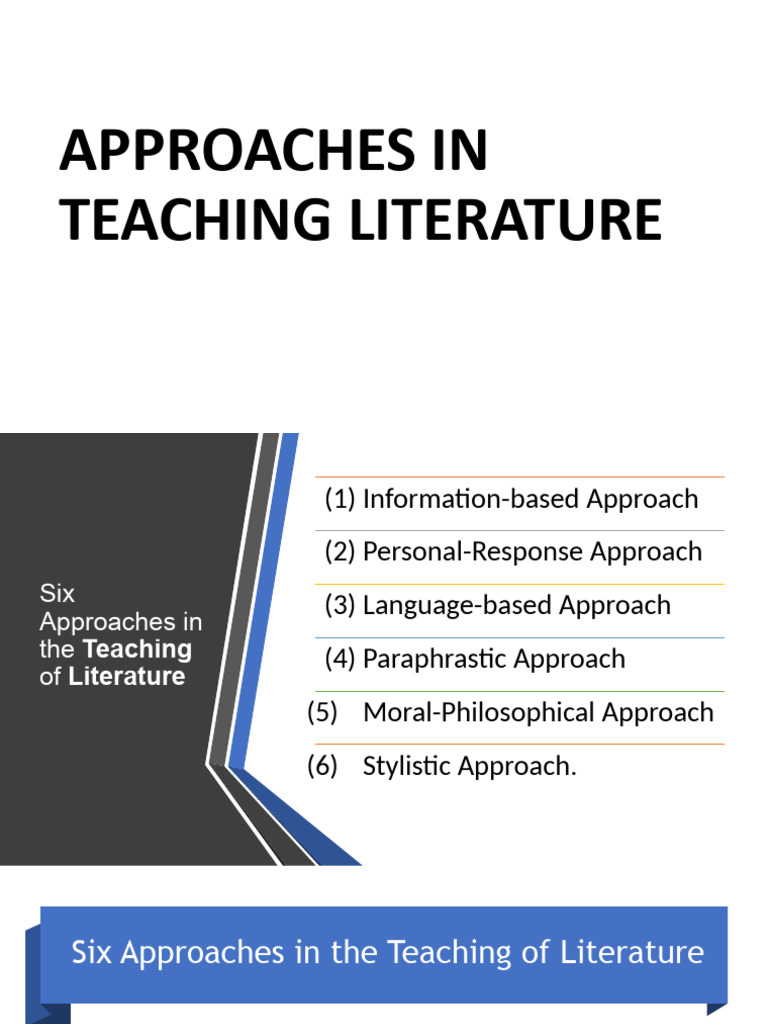 Six Effective Literature Teaching Approaches | PDF | Learning | Cognition