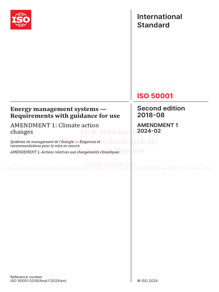 ISO 50001 2018 Amd 1 2024 | PDF | International Organization For ...