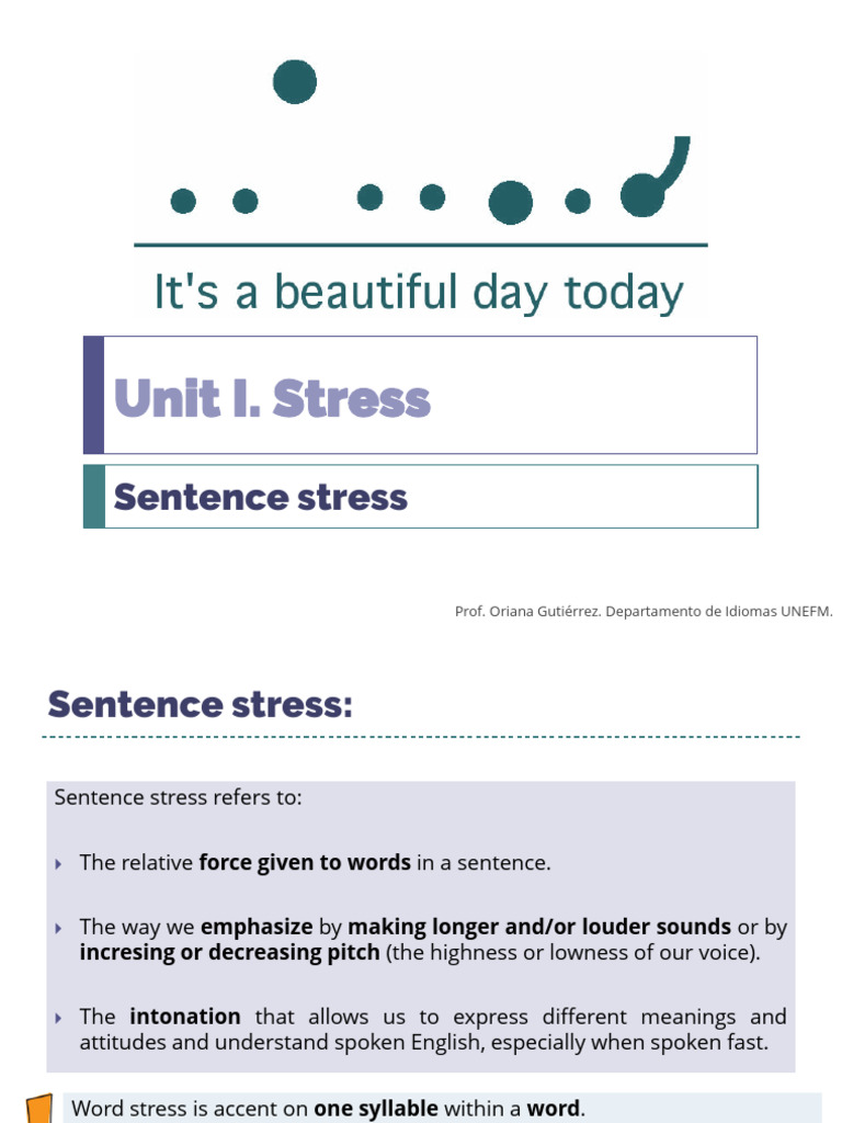 Sentence Stress | PDF | Stress (Linguistics) | Word