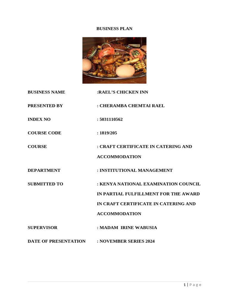Rael's Business Plan Final (1) - 2 | PDF | Pricing | Profit (Economics)