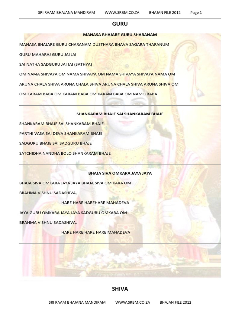 103 Bhajan Songs Shiva | PDF | Shiva | Hindu Theology