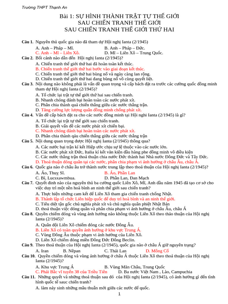 TRAC NGHIEM LICH SU 12.bich | PDF