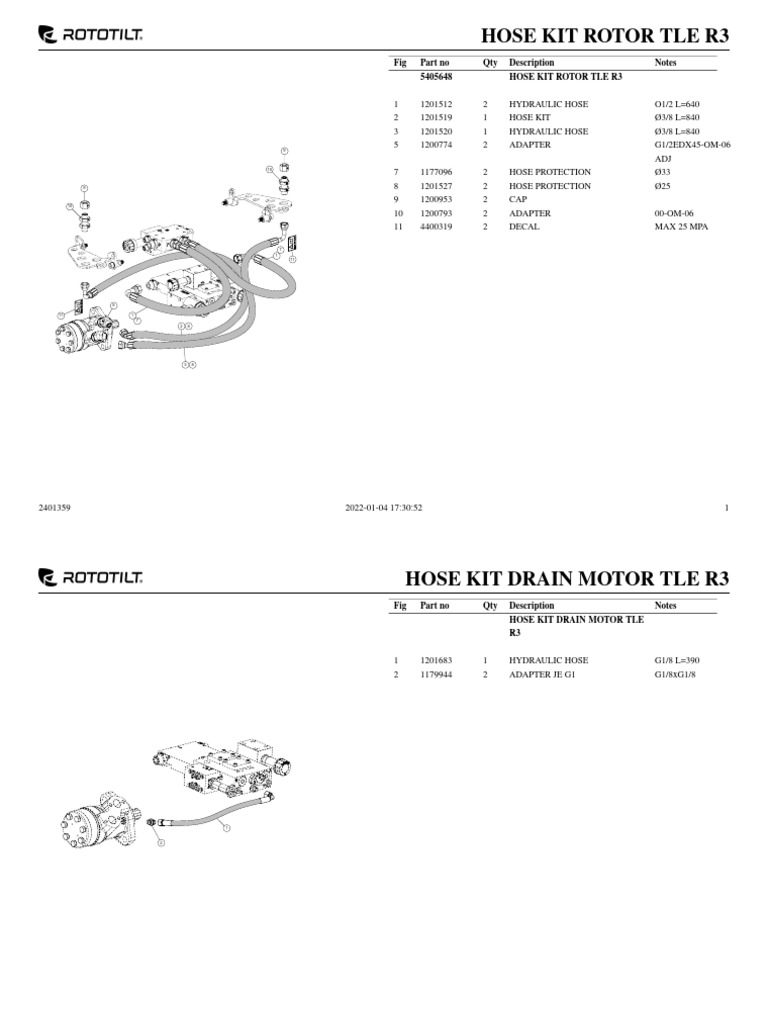 Rototilt Kit Flex Motor R3 | PDF
