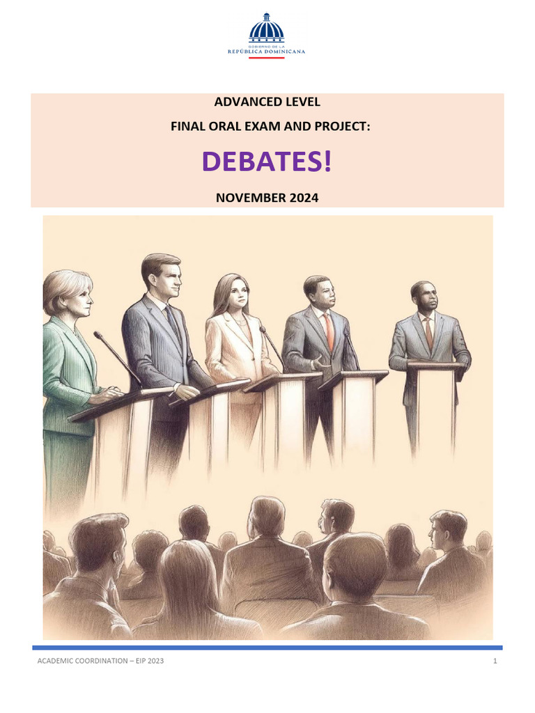 Advanced - Guides For Final Oral Exam and Project - Debates 2024 | PDF