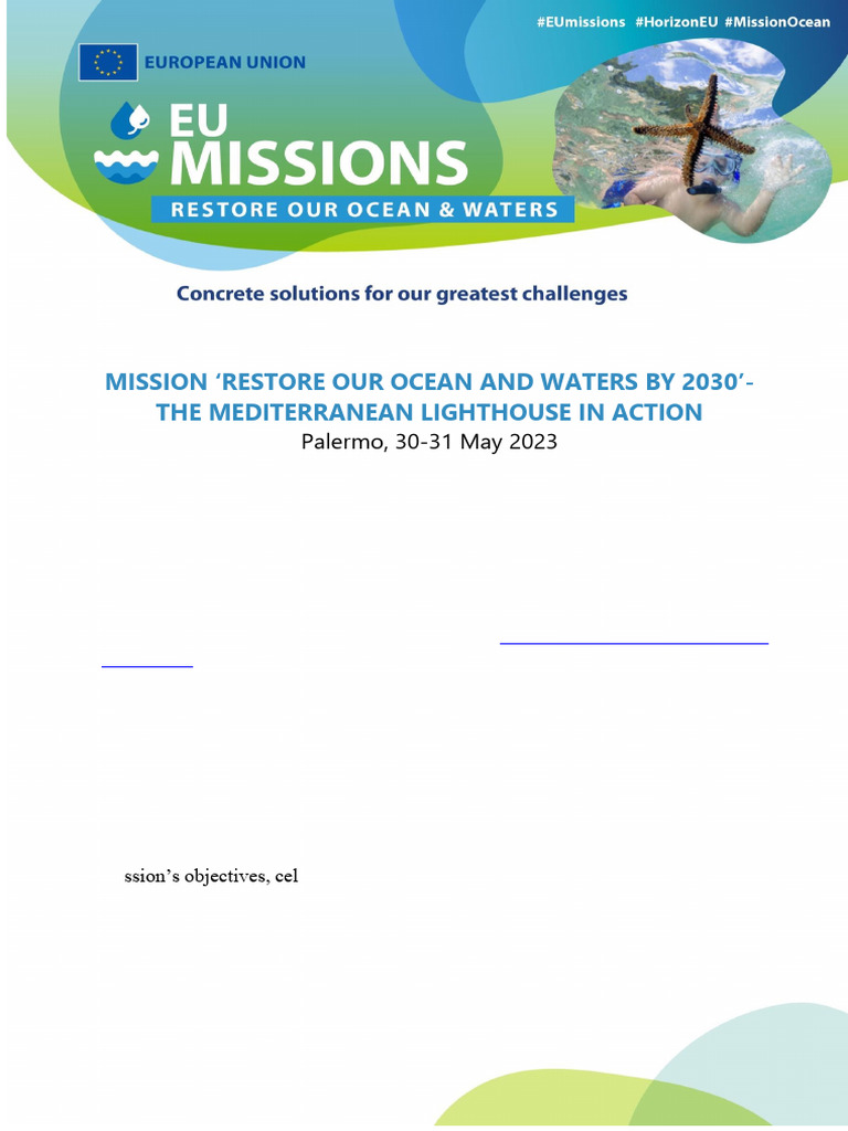 Restore Our Ocean and Waters by 2030 - Programma | PDF | Palermo ...