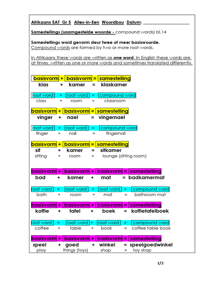 6 (A) Gr5 Afr Samestellings | PDF