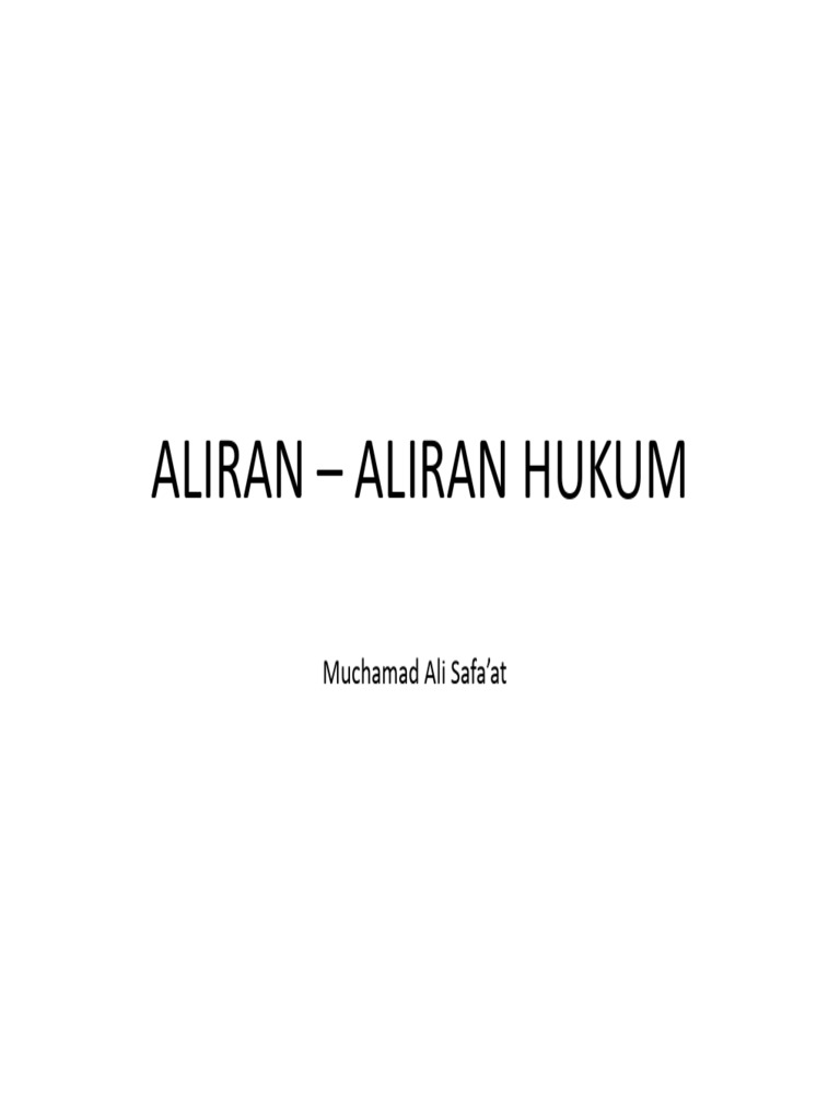 Aliran - Aliran Hukum | PDF