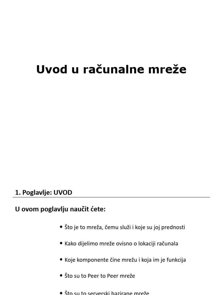 Uvod U Računalne Mreže | PDF