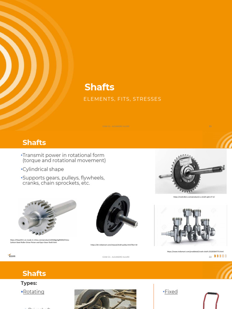 Presentation - Shafts | PDF | Gear | Machines