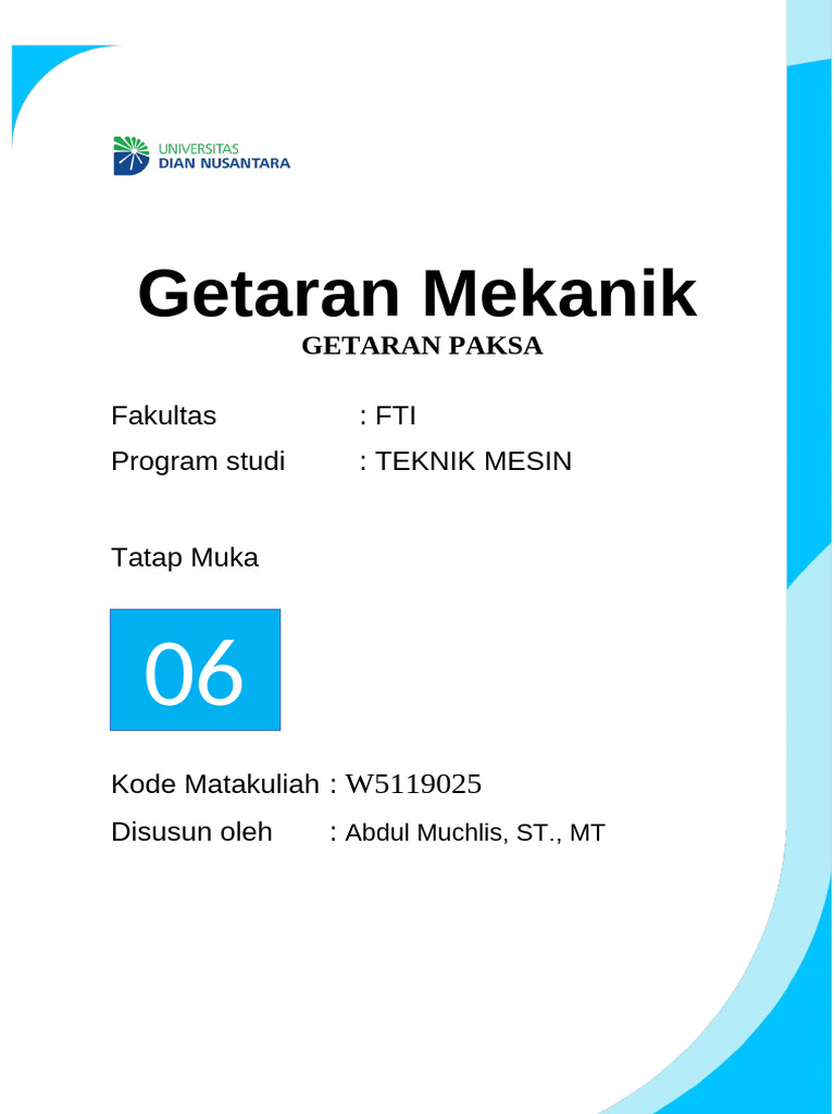 Modul Pertemuan 6 Getaran Mekanik | PDF