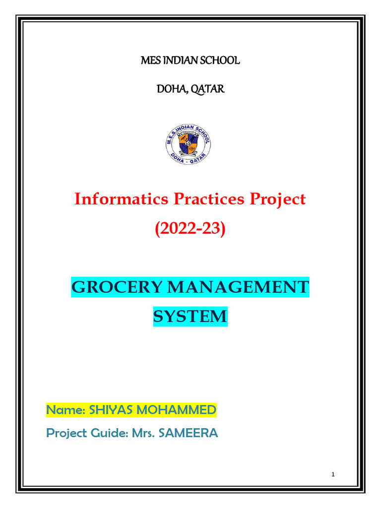 Ip Project (2) | PDF | Databases | My Sql
