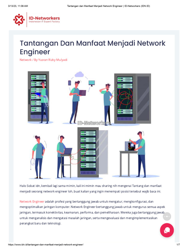 Tantangan Dan Manfaat Menjadi Network Engineer - ID-Networkers (IDN ...