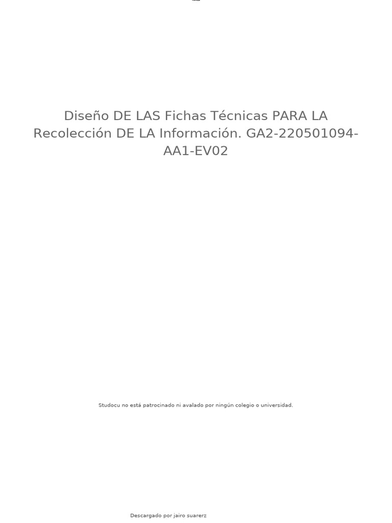 Seno de Las Fichas Tecnicas para La Recoleccion de La Informacion Ga2 ... Seno de Las Fichas Tecnicas para La Recoleccion de La Informacion Ga2 ...