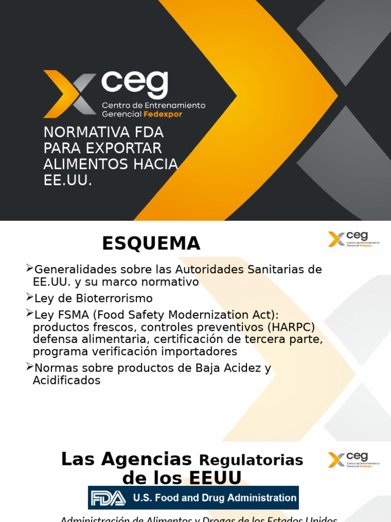 FDA Ppt CEG 2023 | PDF | Análisis de Riesgo y Puntos Críticos de Control | Aceite vegetal