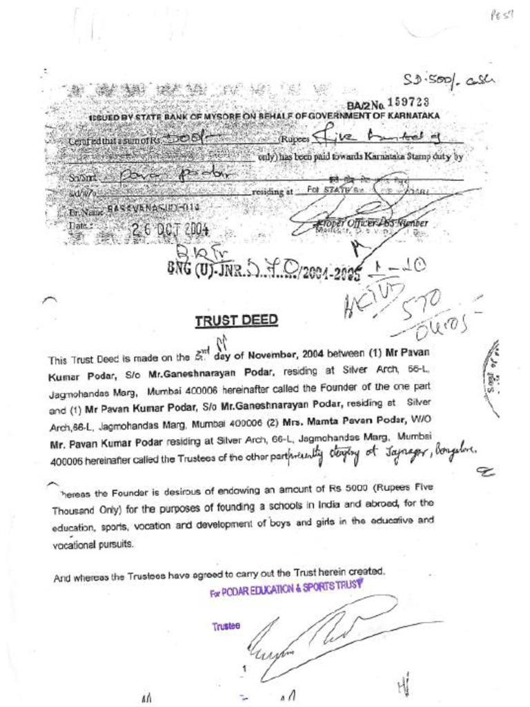 Trust Registration Certificate | PDF | Practice Of Law | Government ...