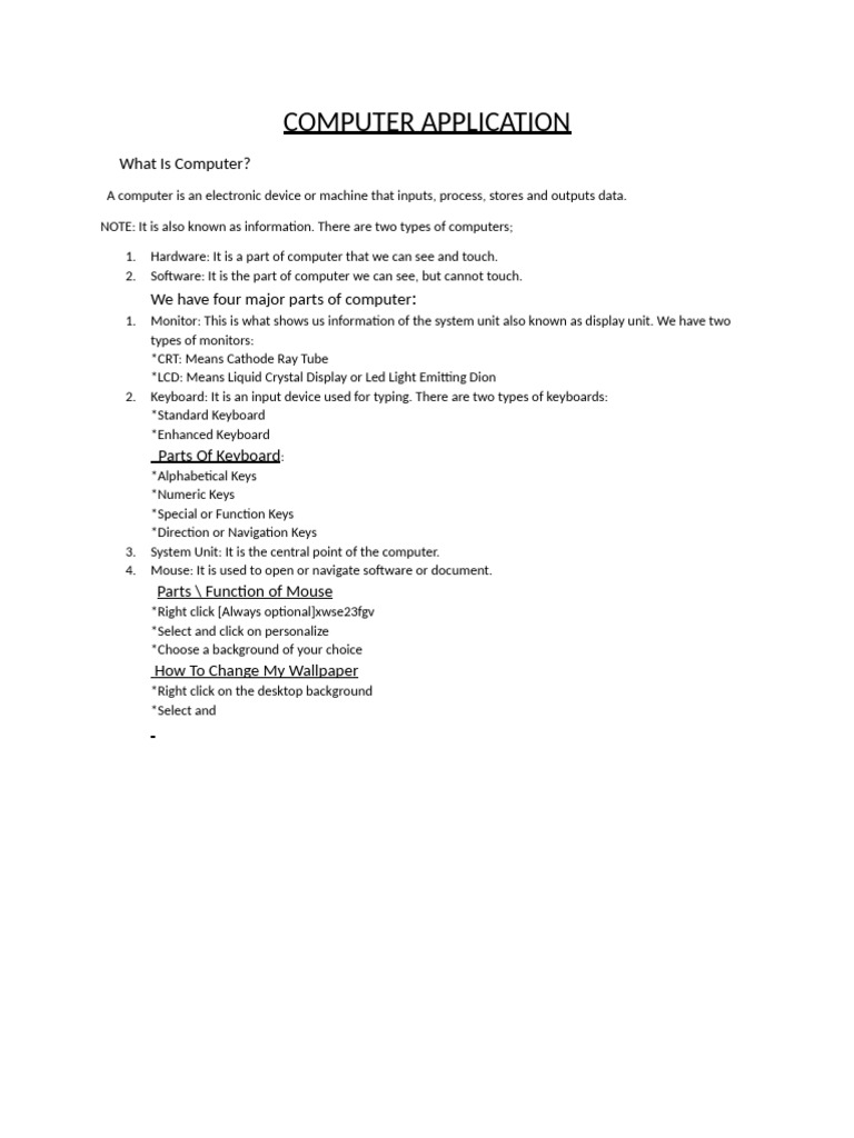 Computer Basics: Hardware & Software | PDF