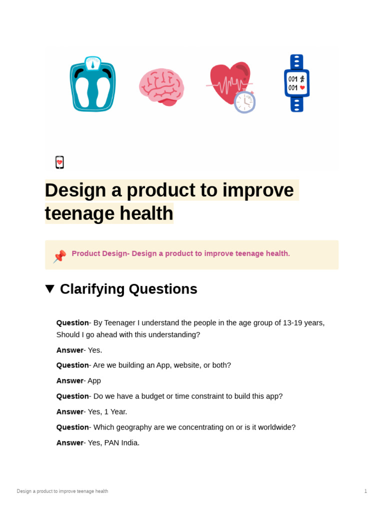 Product Management Word Teardown | PDF | Adolescence | Mental Health