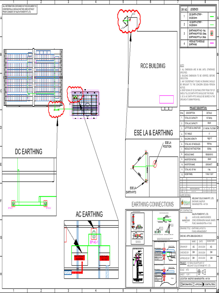 KPPL 5898 2024 DWG 12 Earthing Layout | PDF | Electricity | Manufactured Goods