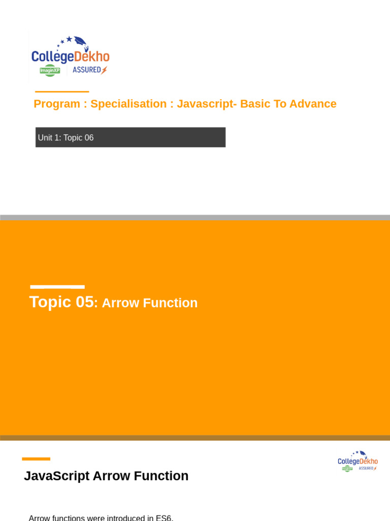 JavaScript Arrow Functions Explained | PDF