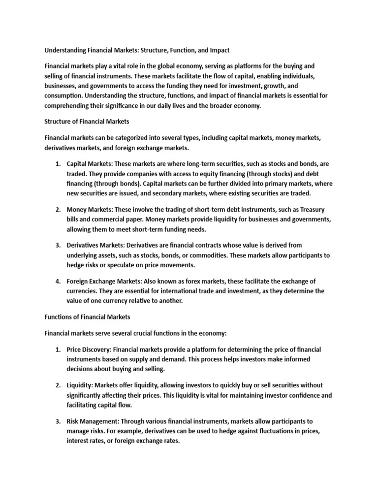 Understanding Financial Markets Pdf Financial Markets Foreign