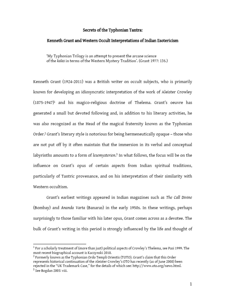 Secrets of The Typhonian Tantra | PDF | Thelema | Ceremonial Magic