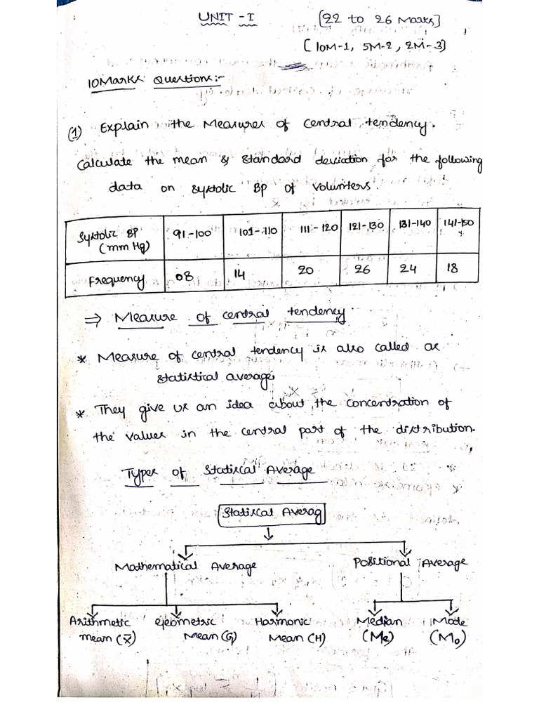 Statistics Written Notes | PDF