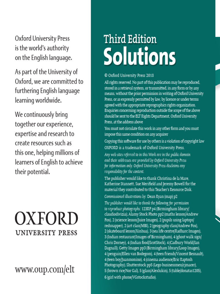 Solutions 3e Elementary TRD Booklet | PDF