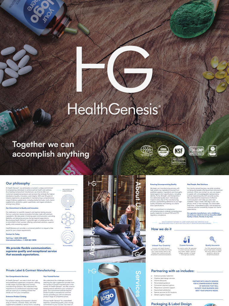 Health Genesis Corporation Booklet | PDF | Tablet (Pharmacy)