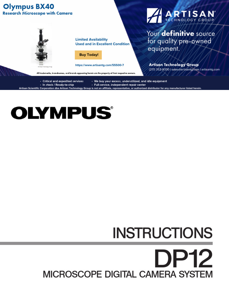 Olympus DP12 Camera | PDF | Power Supply | Electrical Connector