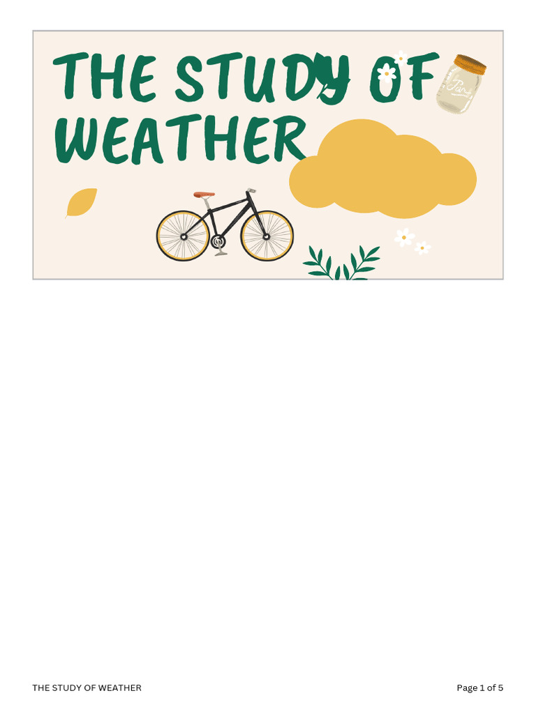 The Study of Weather | PDF