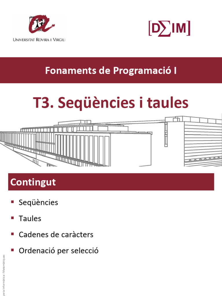 FPI - T3. Sequencies I Taules | PDF