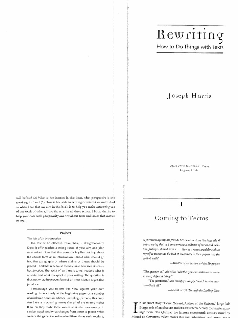 Joe Harris Coming To Terms | PDF