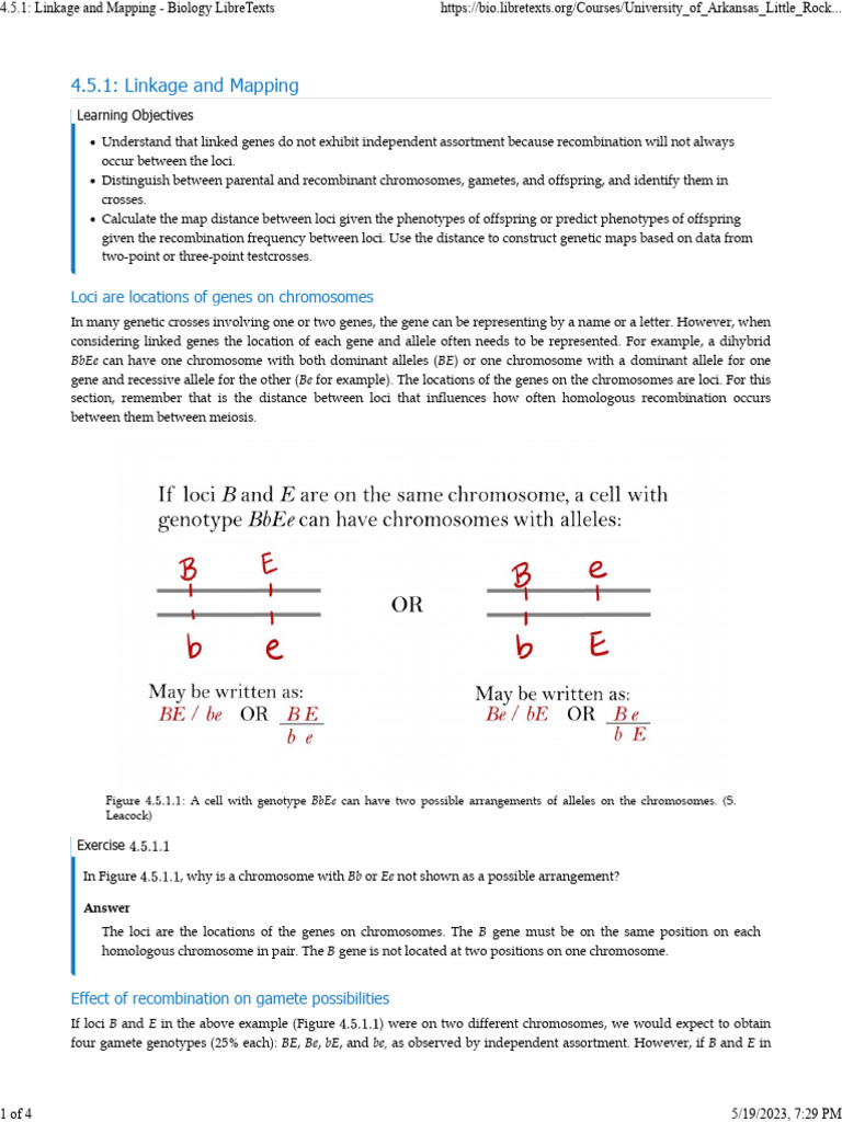 Linkage and Crossover | PDF | Genetic Linkage | Zygosity