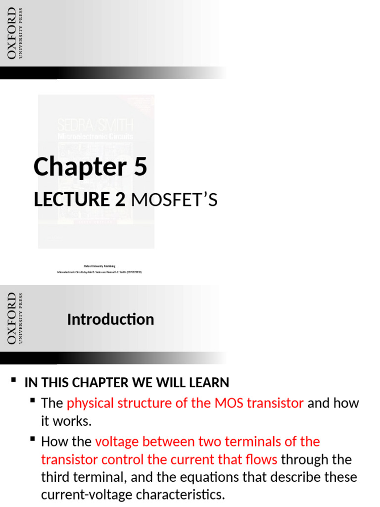 Lecture2 MOS Rev | PDF | Mosfet | Field Effect Transistor