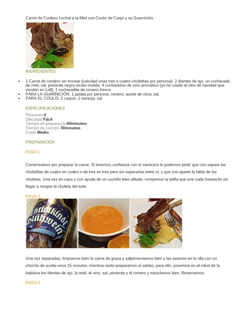 Cordero | PDF | Cocinando | sal