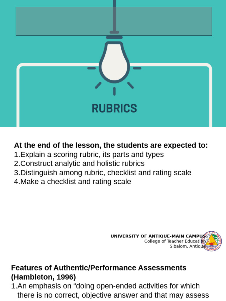Performance Assessment and Rubrics Guide | PDF | Rubric (Academic ...