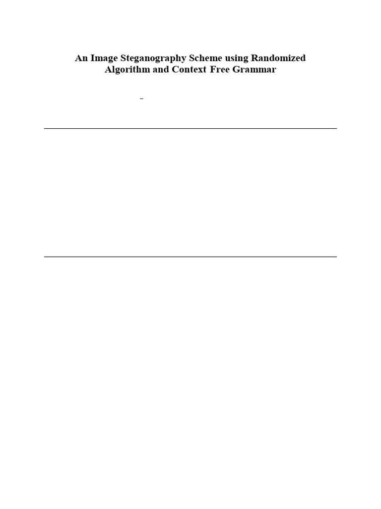 An Image Steganography Scheme Using Randomized Algorithm and Context ...