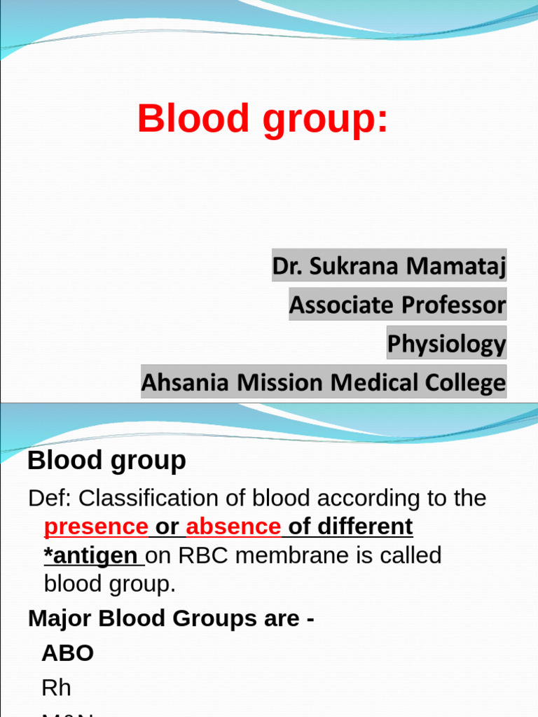 Blood Group | PDF | Blood Type | Medical Specialties