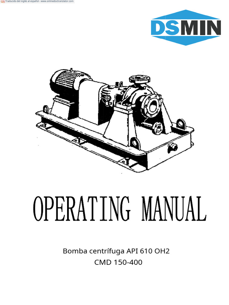 Manual Bombas AFA (China).en.español | PDF | Rodamiento (Mecánico) | Bomba