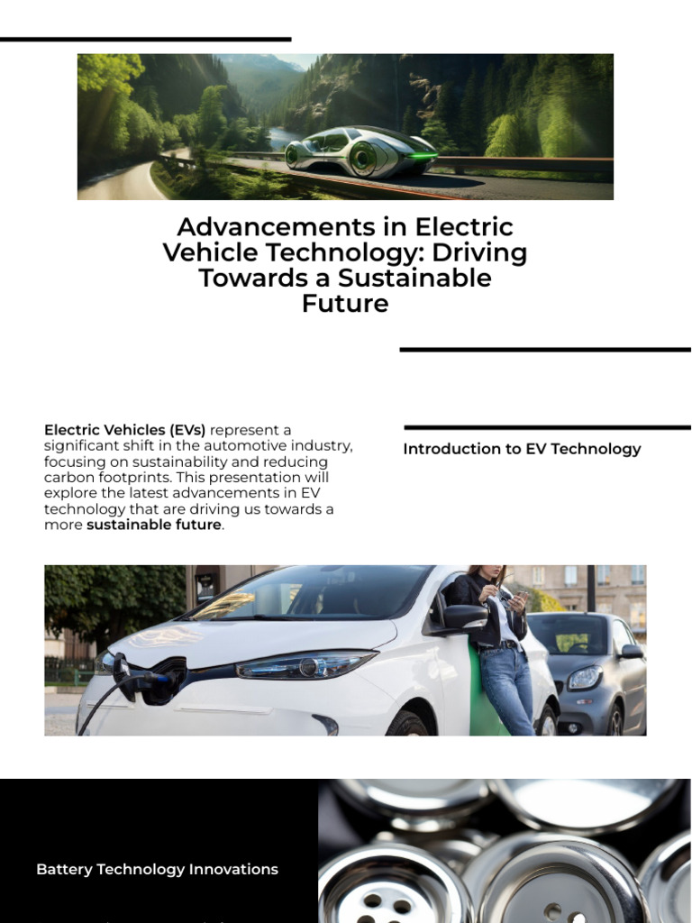 Slidesgo Advancements In Electric Vehicle Technology Driving Towards A