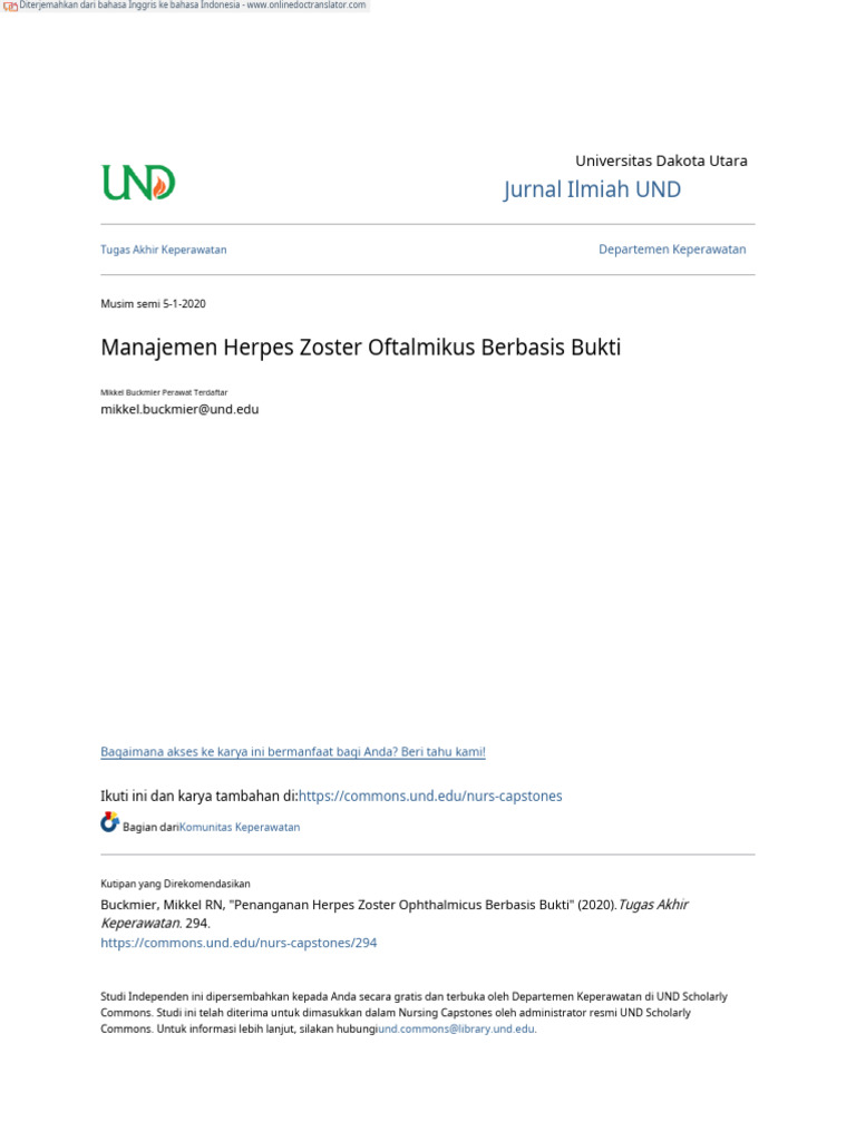 Evidence Based Management of Herpes Zoster Ophthalmicus - En.id | PDF