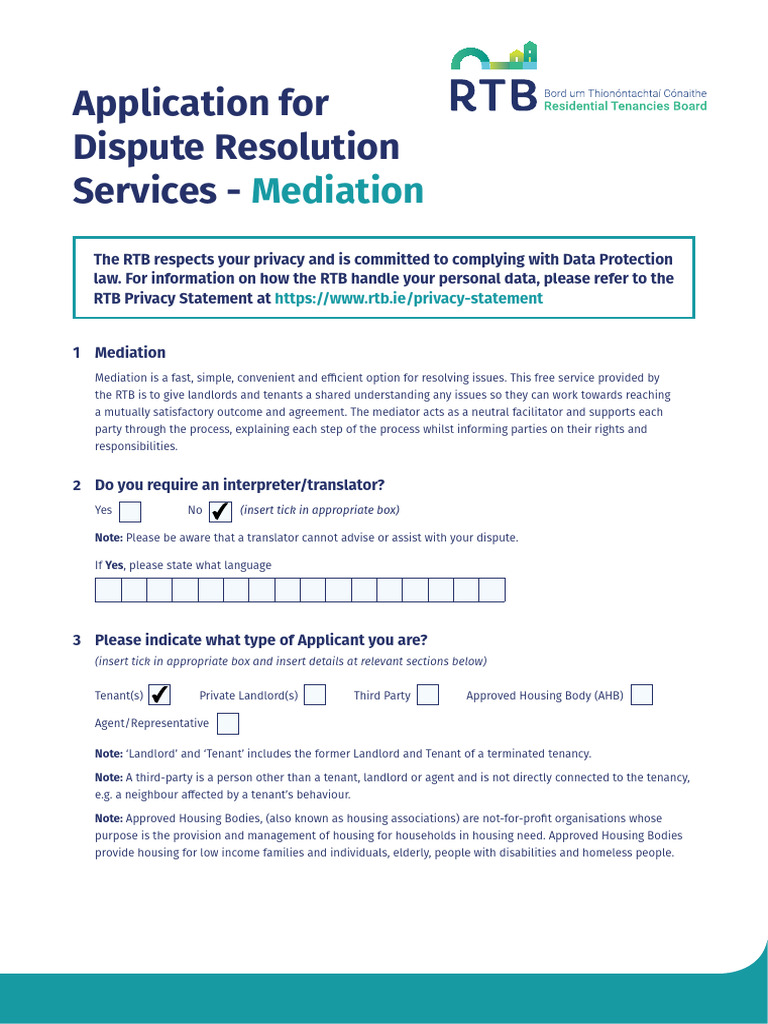 Mediation for Landlords & Tenants | PDF | Leasehold Estate | Lease
