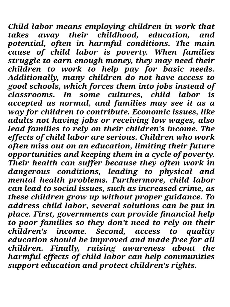 Child Labour | PDF