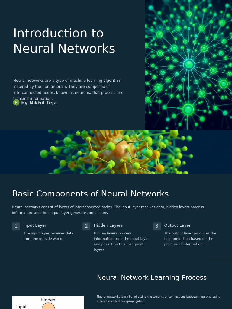 Introduction To Neural Networks | PDF | Artificial Neural Network | Algorithms