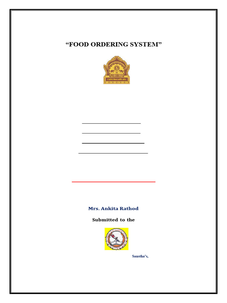2.o Food Ordering System Final Report | PDF | Software Testing ...